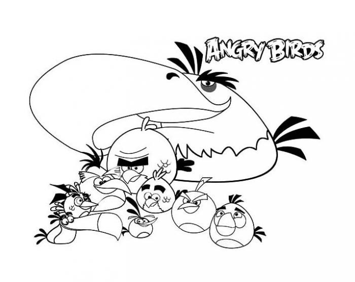 Free Angry Birds Crew From The Movie coloring sheet and PDF to print