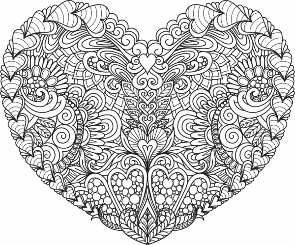 Printable Love Coloring Pages For Kids. Add some lovely colors!